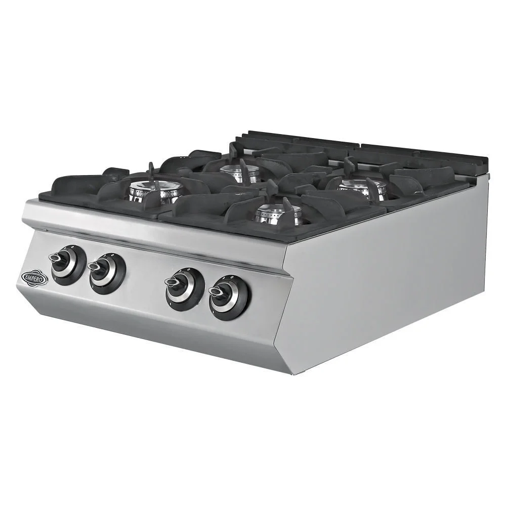 Empero 900 Plus Gas Cooker 4 Burners LPG Cafemarkt Professional Kitchen Market